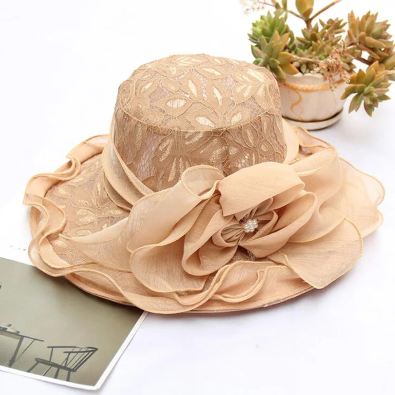 2022 New Summer Hats For Women Floral Wedding Fedoras Formal Kentucky ...