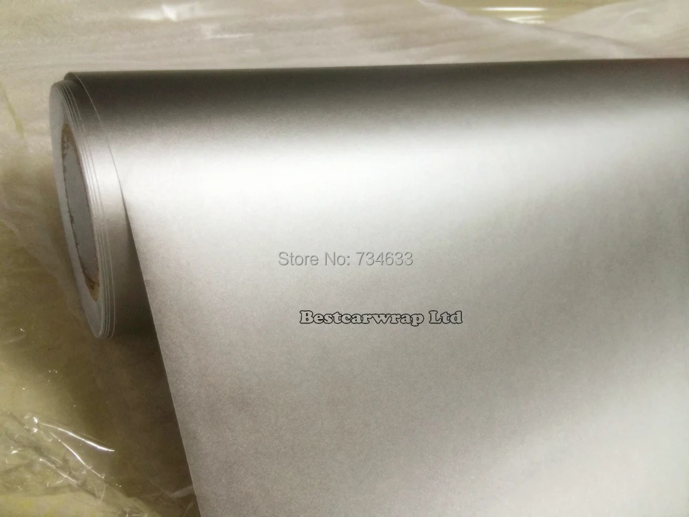 Ice matte chrome silver car Wrap Film Metallic Silver Full Car Body ...
