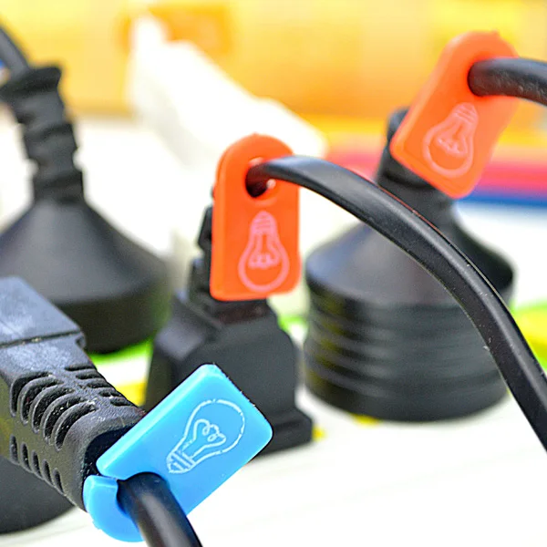 6pcs cable marker clip computer TV line wire label wire mark wire ...