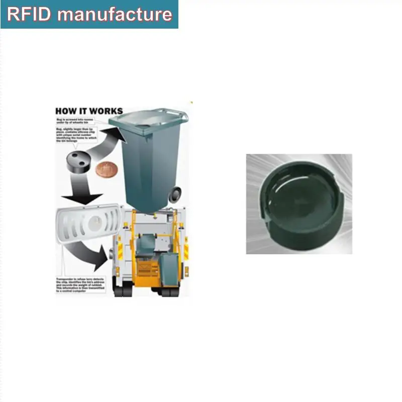UHF RFID tags contactless RFID Waste Bin Tag 10CM 2M rfid read range ...