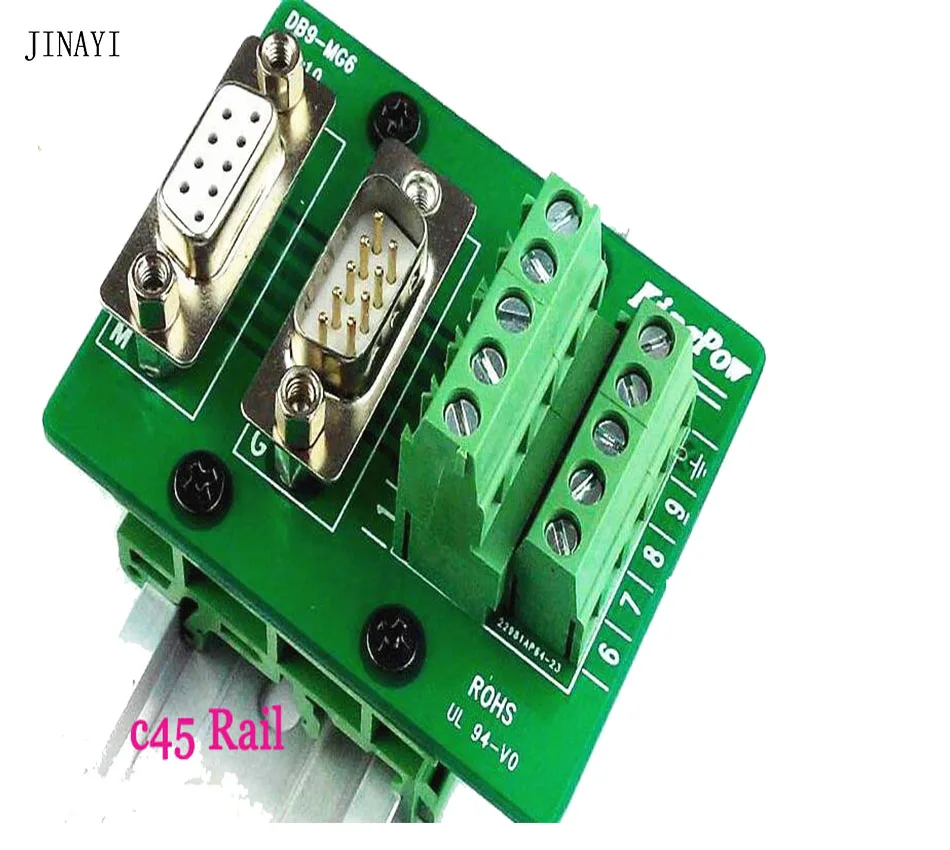 5pcs-9-pin-DB9-D-SUB-female-Male-Terminal-Breakout-PCB-Board-Adapter ...