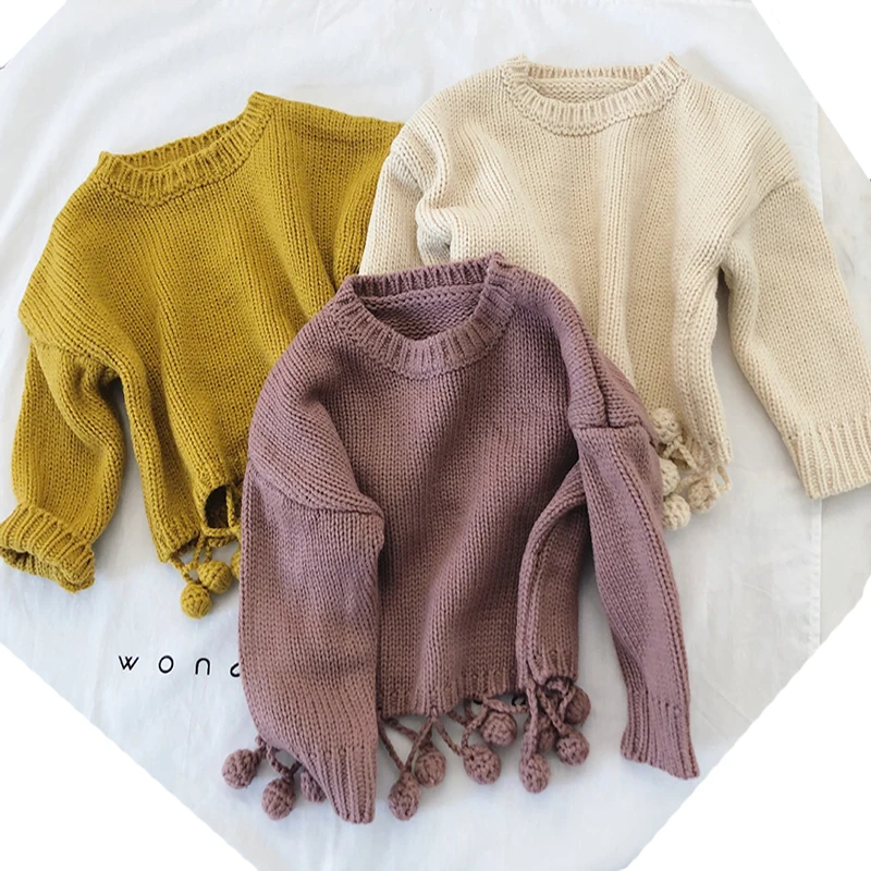 Kids Sweaters Knit New Fall Winter Boys Girls Pullover Korean Jacket ...