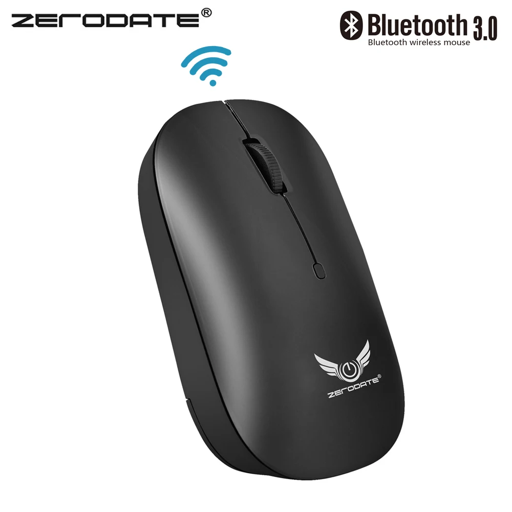 ZERODATE T18 Bluetooth Wireless Mouse 1600DPI Ergonomic Computer Mouse ...
