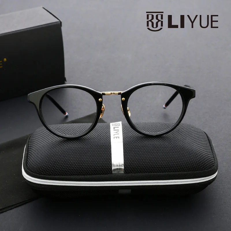 Eyeglasses Round Retro Fake Glasses Vintage Clear Glasses Mens Eyewear
