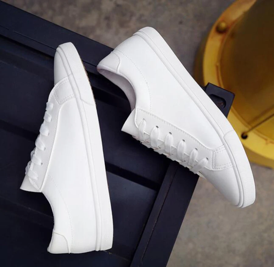 New Spring Lace White Shoes Women's Flat Leather Shoes Women's White ...
