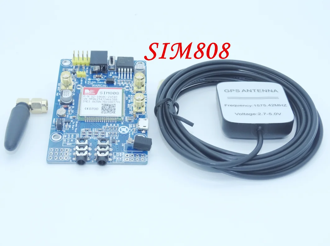 Módulo GSM GPRS Placa de Desenvolvimento GPS IPX SMA SIM808 com GPS ...