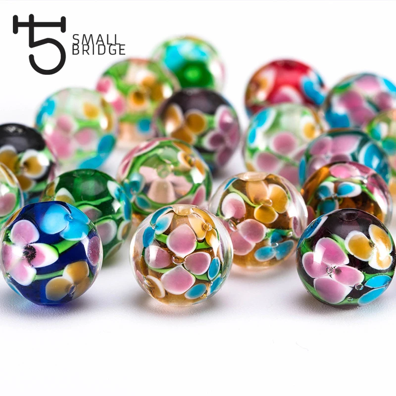12mm Murano Handmade Lampwork Glass Beads Women's Jewelry Making Diy ...