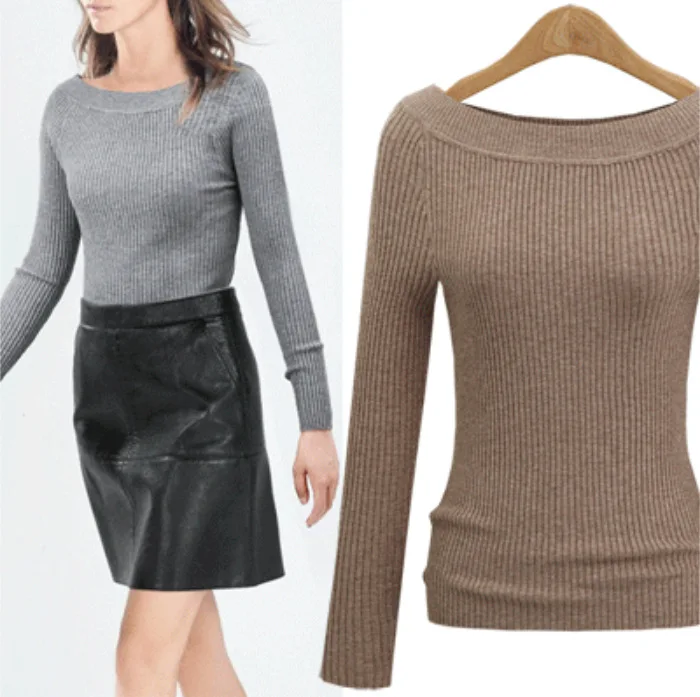 Buy 7 Colors Available Winter New Style Slash Neck