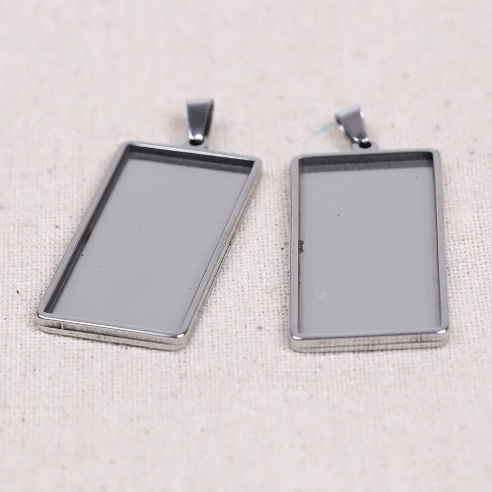 Onwear 5pcs/lot 19x38mm Dia Rectangle Cabochon Base Blank Cameo ...