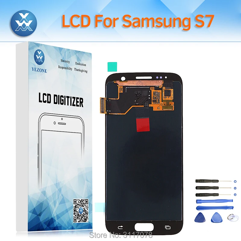 Super AMOLED LCD Screen for Samsung Galaxy S7 G930 G930F LCD Touch Digitizer Glass Assembly ...