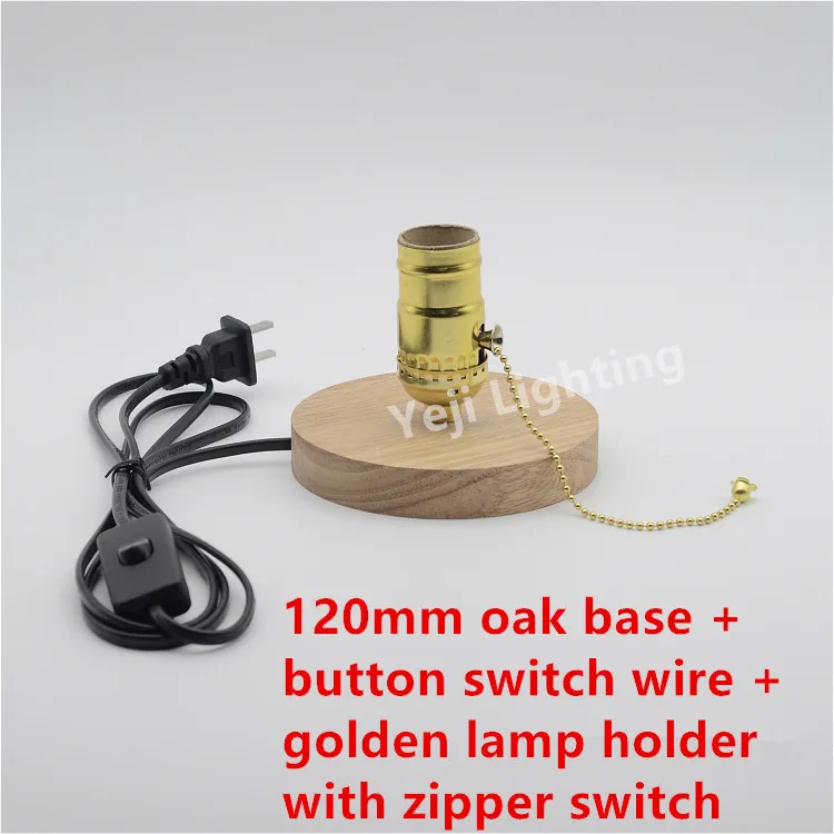 Vintage Edison Retro Wooden Lamp Base With E26 Lamp Socket Holder And ...