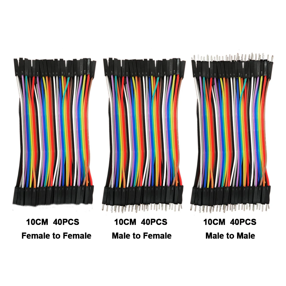 Dupont Line 120pcs 10cm Mm + Mf +ff Jumper Wire Cable For Arduino ...