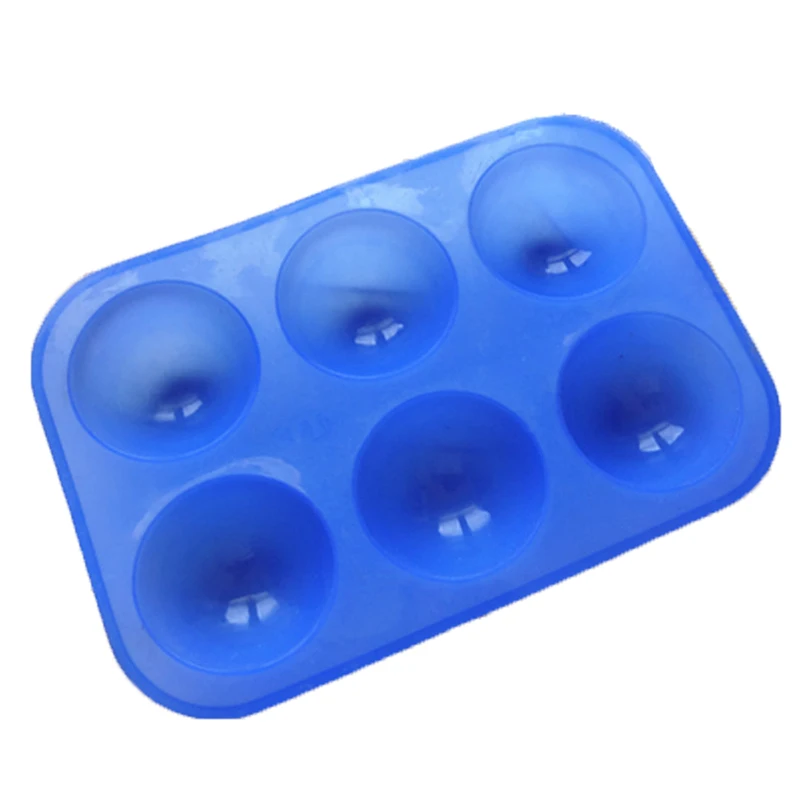 6 Cavities Half Ball Sphere Mold Cake Muffin Pastry Jello Tray Baking ...