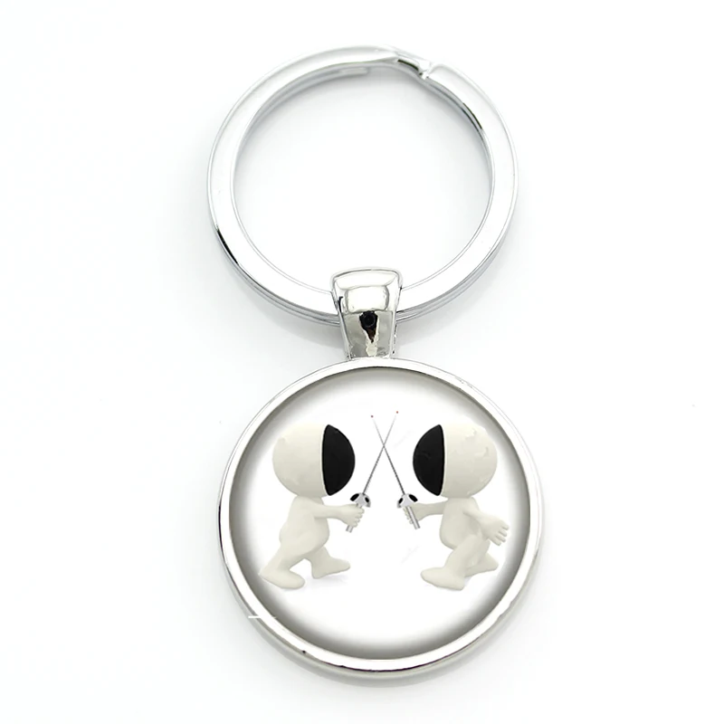 Fencing Sports Keychain | Fencing Pendants | Fencer Key Chain | Fencer ...