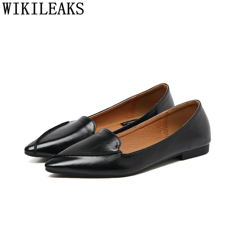 Mocasines Harajuku para mujer, zapatos planos, Creepers, negros, sin ...