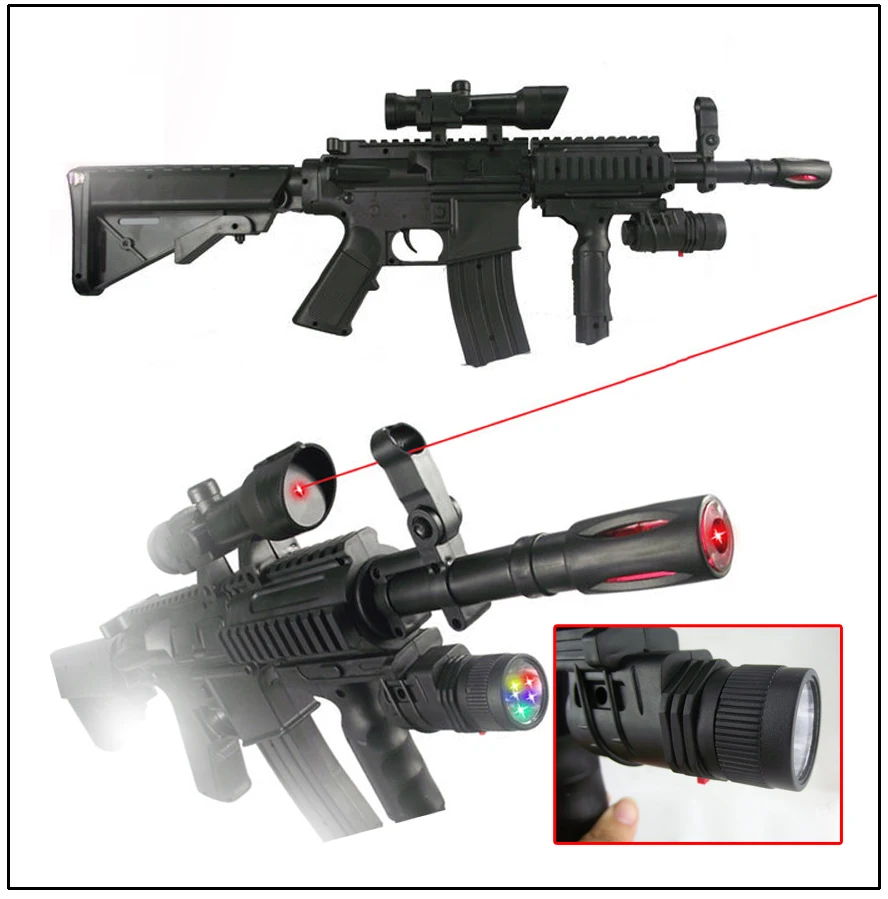 Electric plastic toy gun Submachine Vibration Sound Gun With Infrared ...