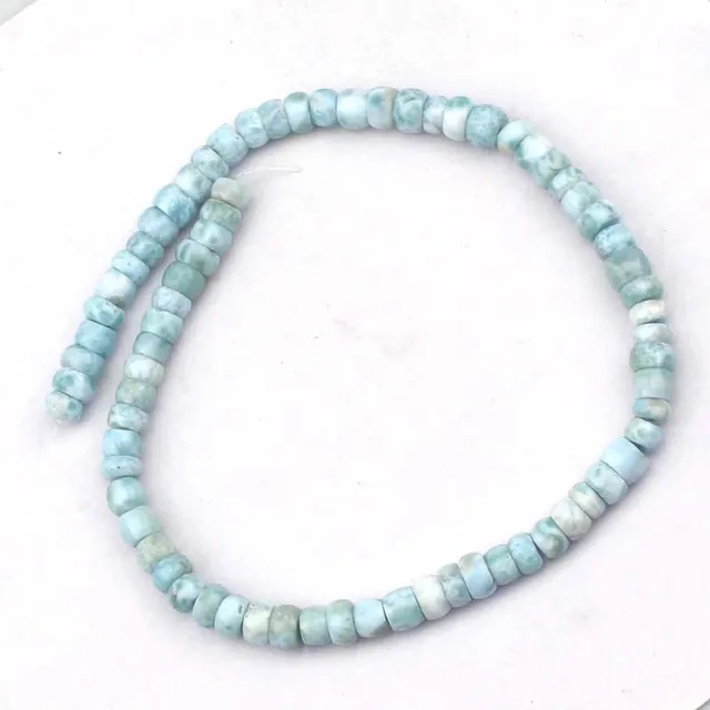rondelle larimar/Copper Pectolite beads natural stone beads DIY spacer ...