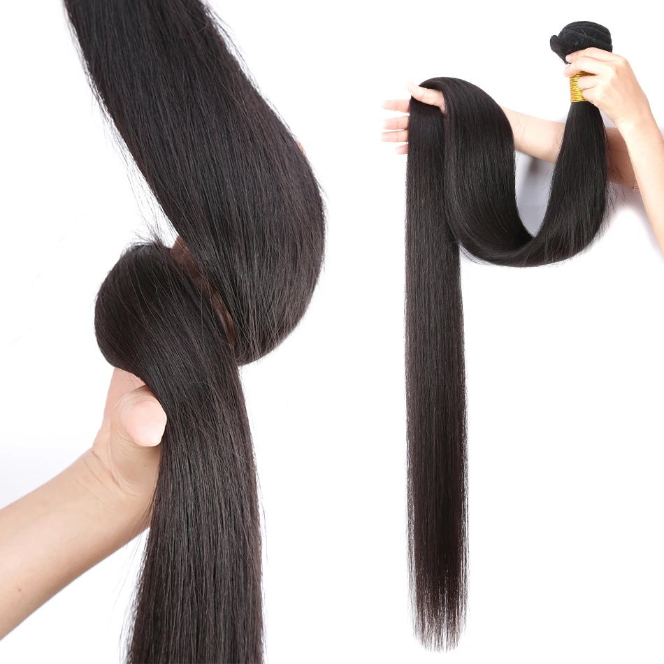 30 Inch 32 34 36 38 Inch 40 Inch Weave Bundles Brazilian Hair Straight ...