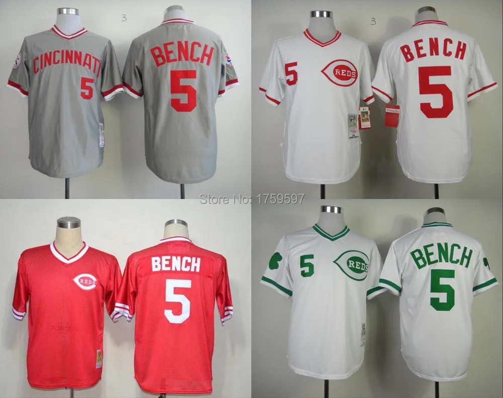 5 Johnny Bench Throwback Cincinnati Reds Cheap Authentic Baseball ...