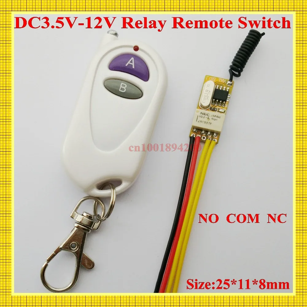 Smart Remote Control Switch 3.7v 4.5v 5v 6v 7.4v 9v 12v Relay Contact ...