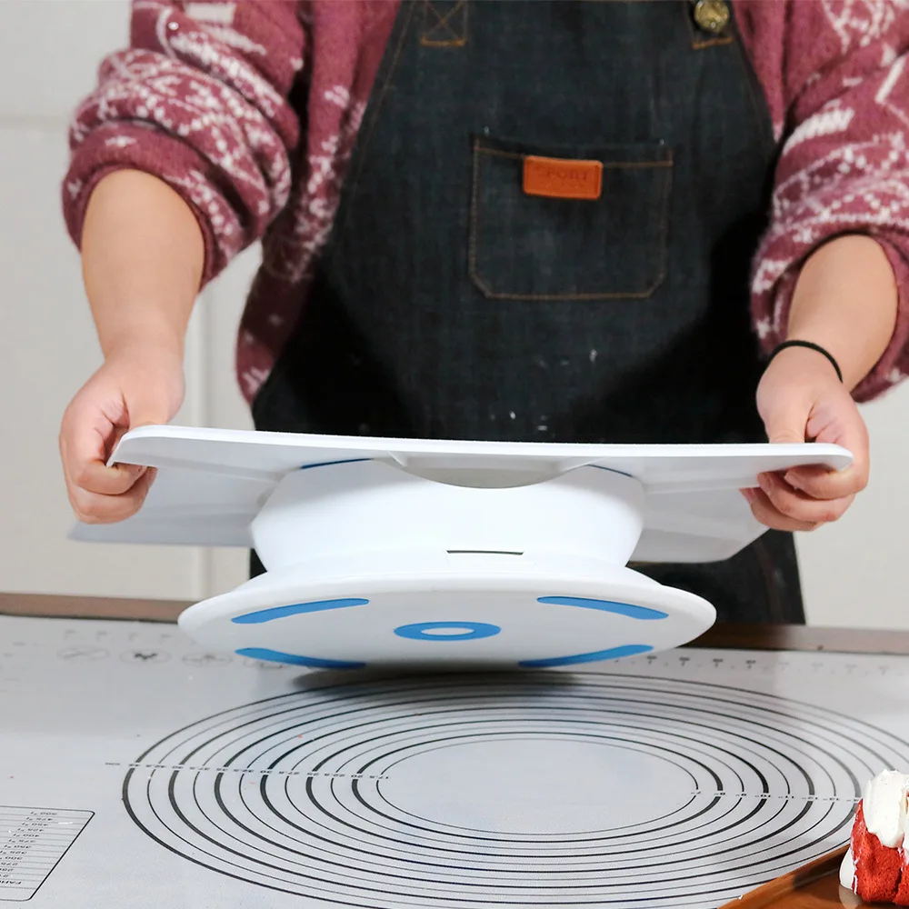 Cake Round Square Double sided Turntable Baking Tool DIY Cake ...