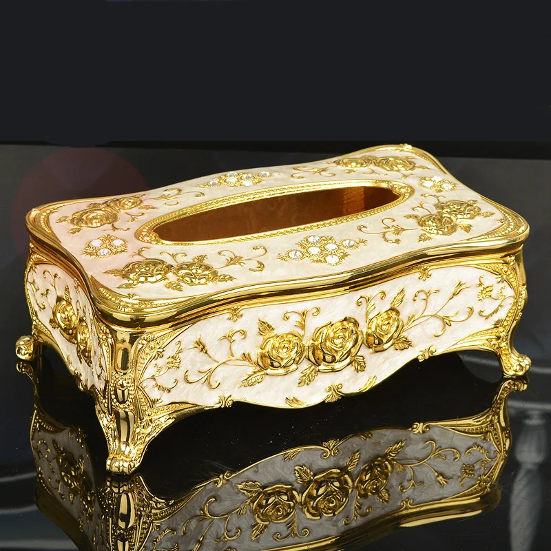 European Classic Fashion Metal Tissue Box Living Room Tissue Boxes ...
