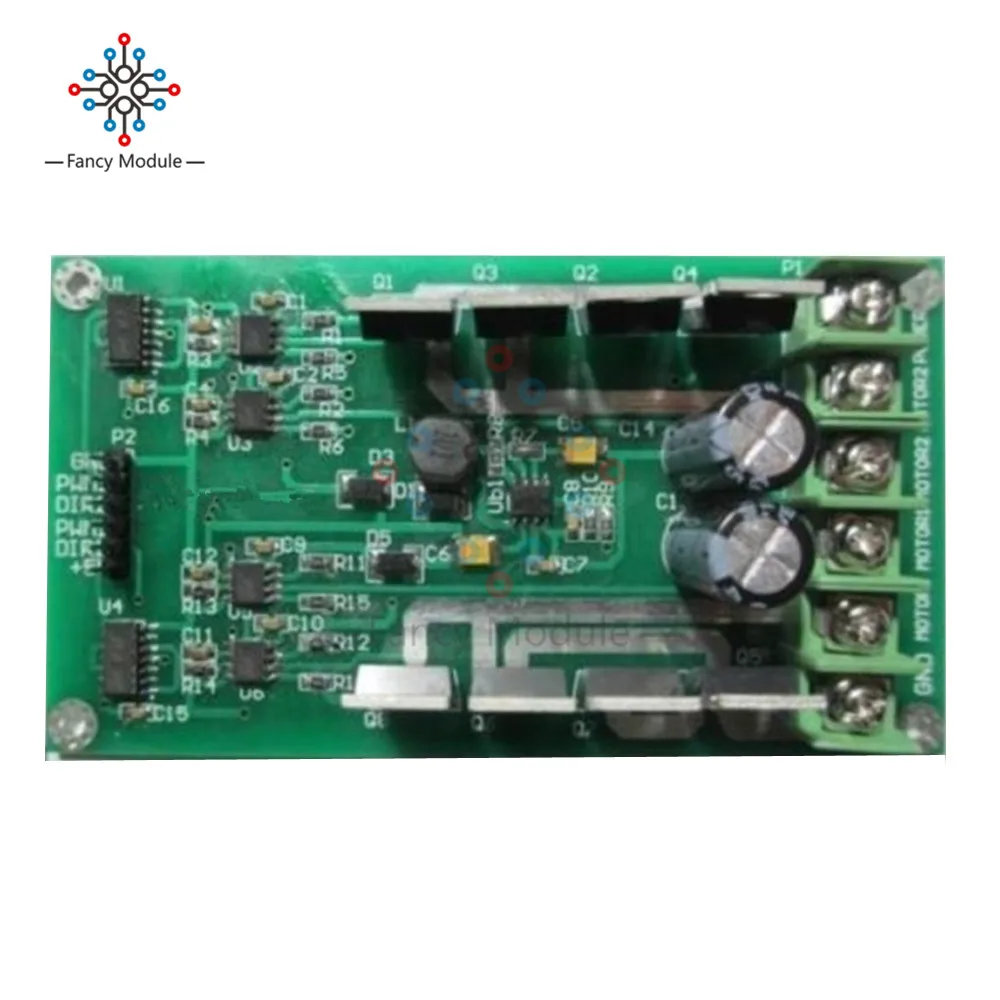 Dc Motoros Illesztőprogram Modul 3-36V H Híd Mosfet Irf3205 15 A Csúcs 30 Maximális Áramú Kettős ...