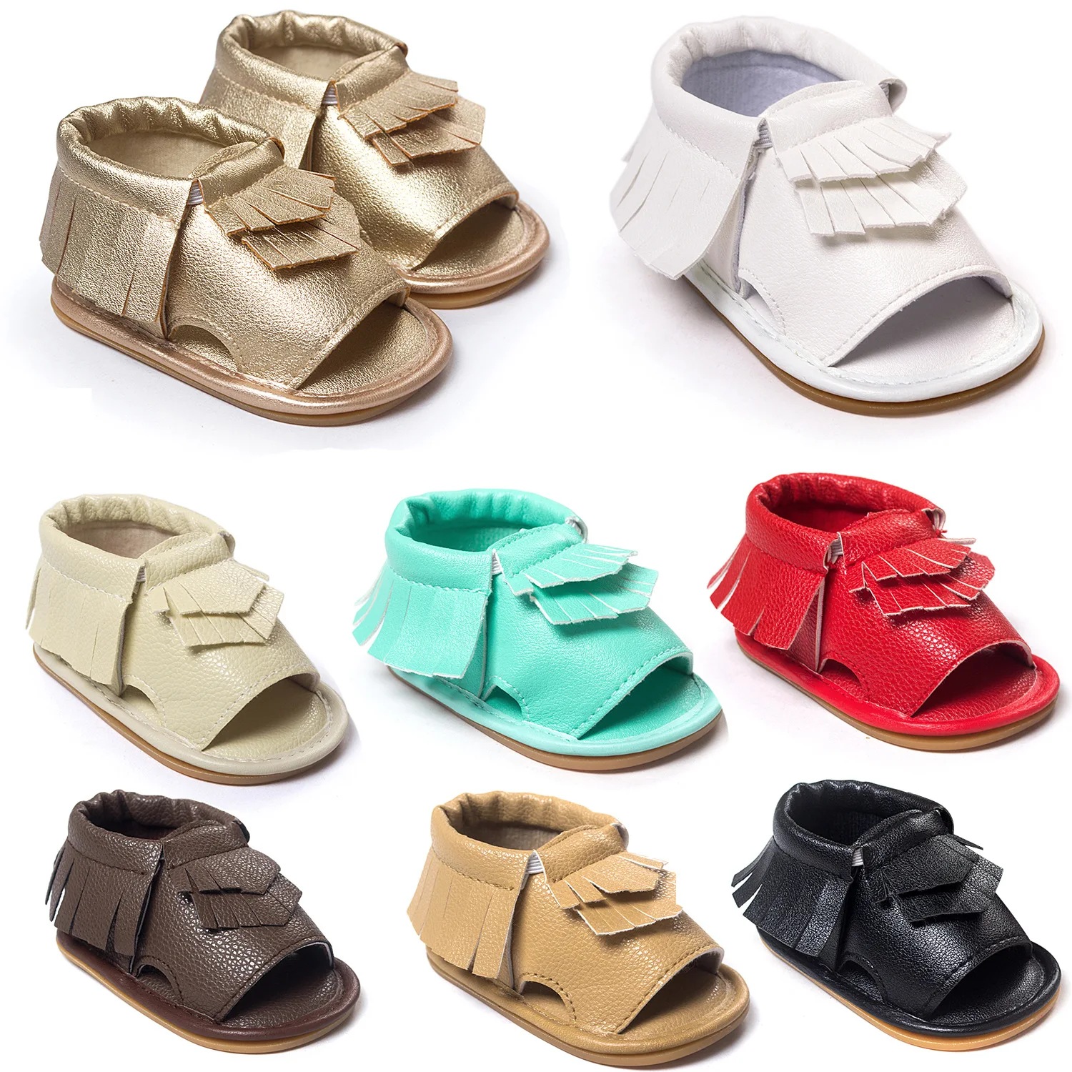 New Arrival Baby Sandals Handmade Soft Bottom Fashion Tassels Baby Girl ...