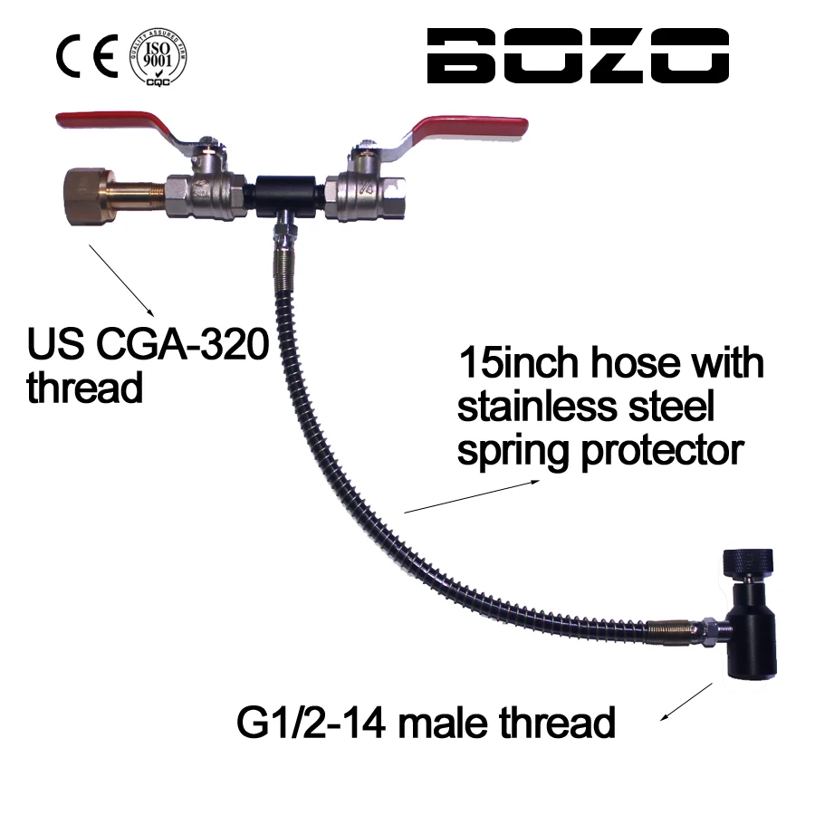 CO2 Gas Bottle Deluxe Dual Valve CO2 Paintball Fill Station With 40 ...