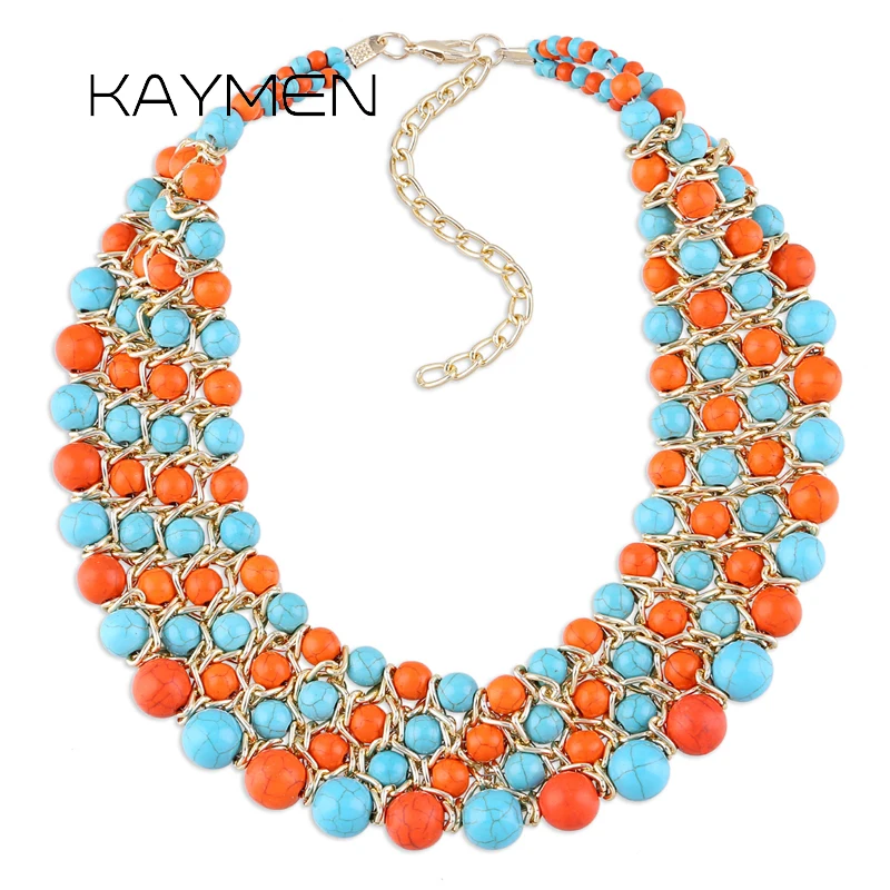 Kaymen Fashion Jewelry New Imitation Kallaite Stone Stands Weaving ...