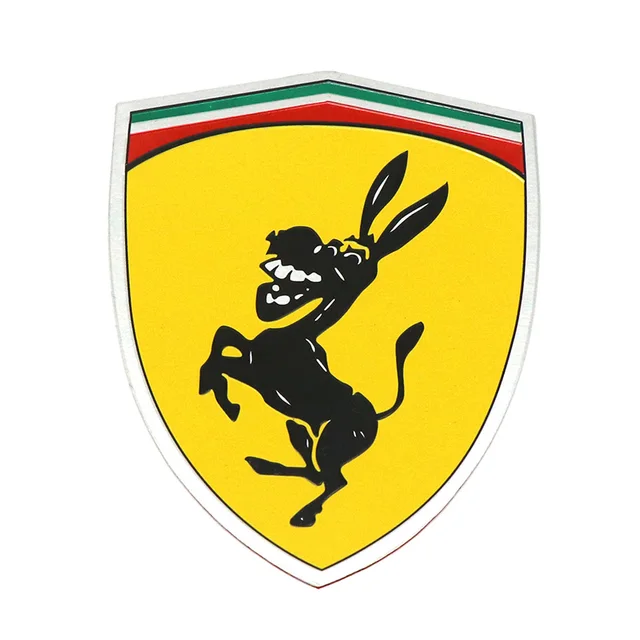 1pcs Aluminum Creative Funny Humor Spoof Kuso Prank Sticker for Ferrari ...