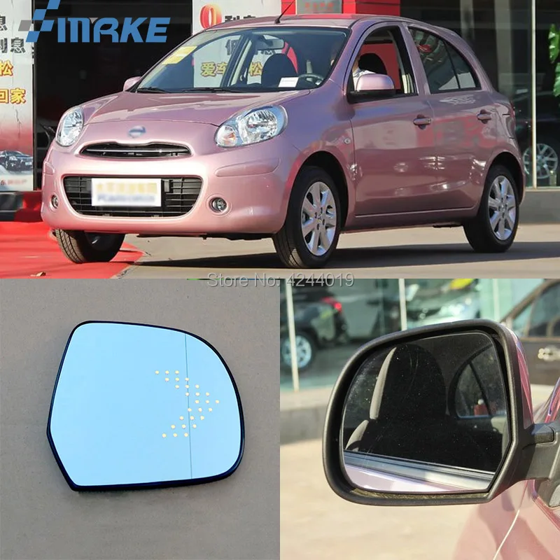 SmRKE para Nissan March espejo retrovisor de coche gran angular ...