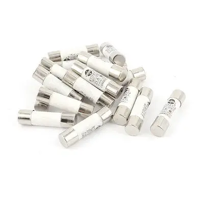 20 Pcs RO15 RT18 RT14 Ceramic Cylindrical Tube Fuse 1A 380V 10x38mm ...