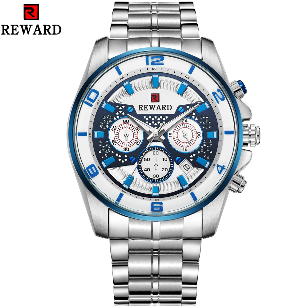 REWARD Mens Watches Top Brand Luxury Men's Casual Sport Quartz 24 Hour ...