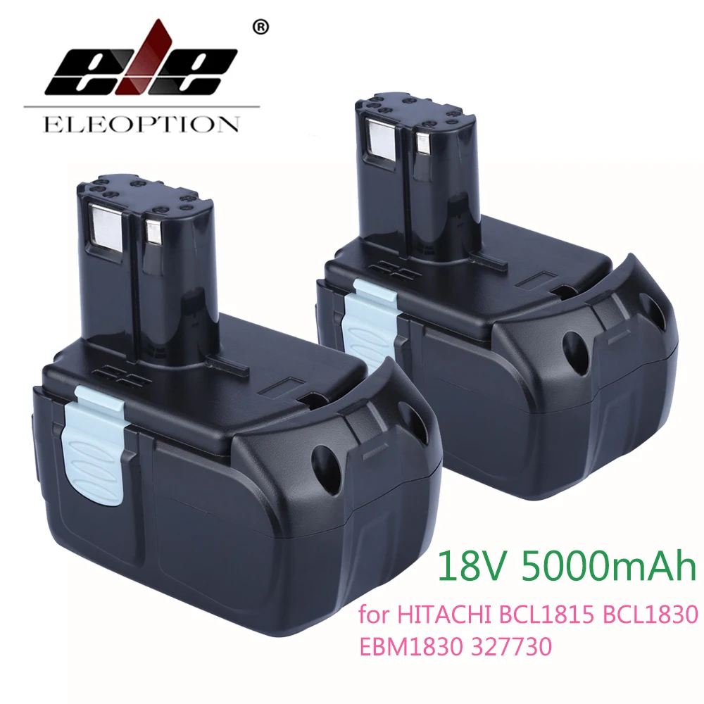 ELEOPTION 2PCS High Capacity 18V 5000mAh Li ion Battery for HITACHI ...