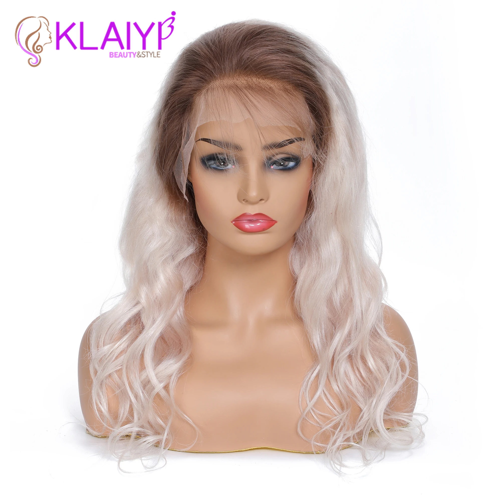 Klaiyi Peruca Onda Solta Rendas Frente Perucas de Cabelo Humano ...