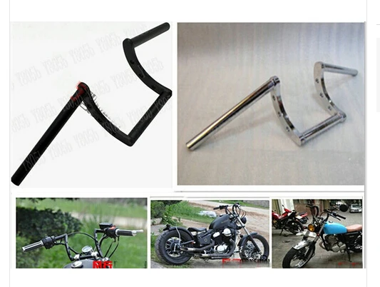 Motorcycle 7/8" 22MM Drag Handlebars Z Bars For Honda Shadow Spirit ...