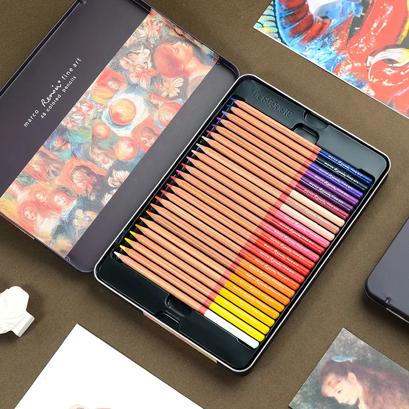 Marco Renoir 48 Colors Oily Colored Pencil Set lapices de colores ...