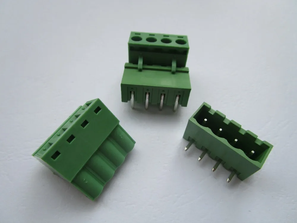 30 Pcs Close Angle 4 Pin/way Pitch 5.08mm Screw Terminal Block ...