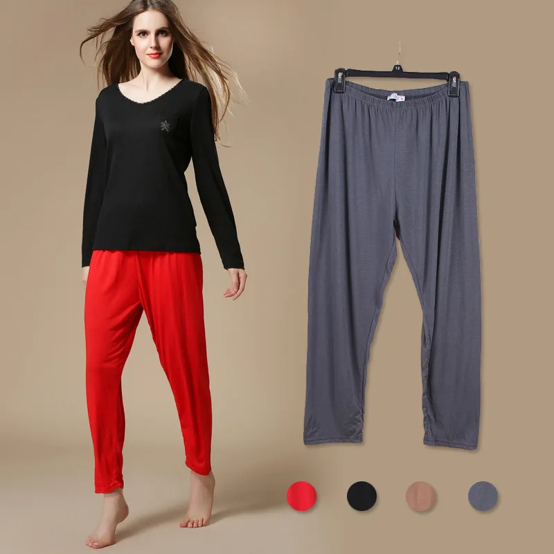 Relajado Floja Sueño Pijama Pantalones Pantalones Para Mujeres Sexy ...