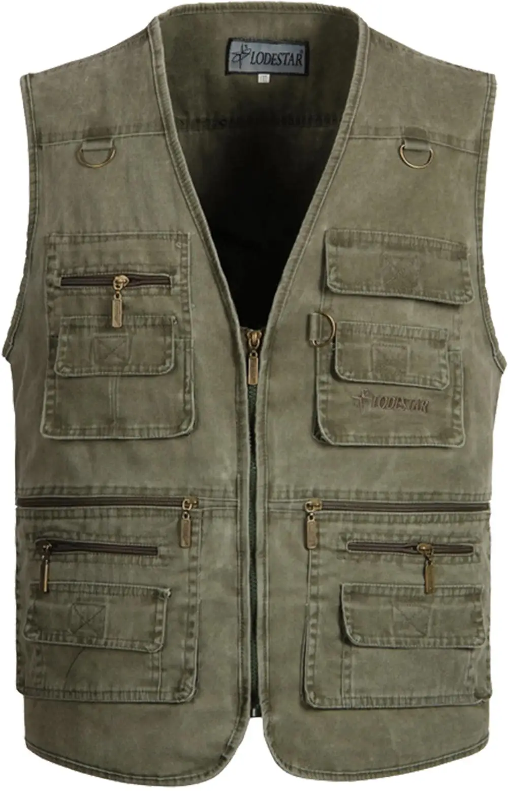 Mens Multi Pocket Travel Safari Vest Outdoor Plus Size Highly