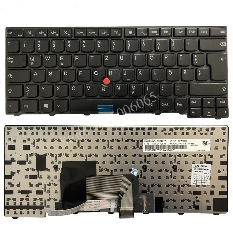 Keyboard Jerman Baru untuk LENOVO THINKPAD L440 L450 L460 T431S T440 ...