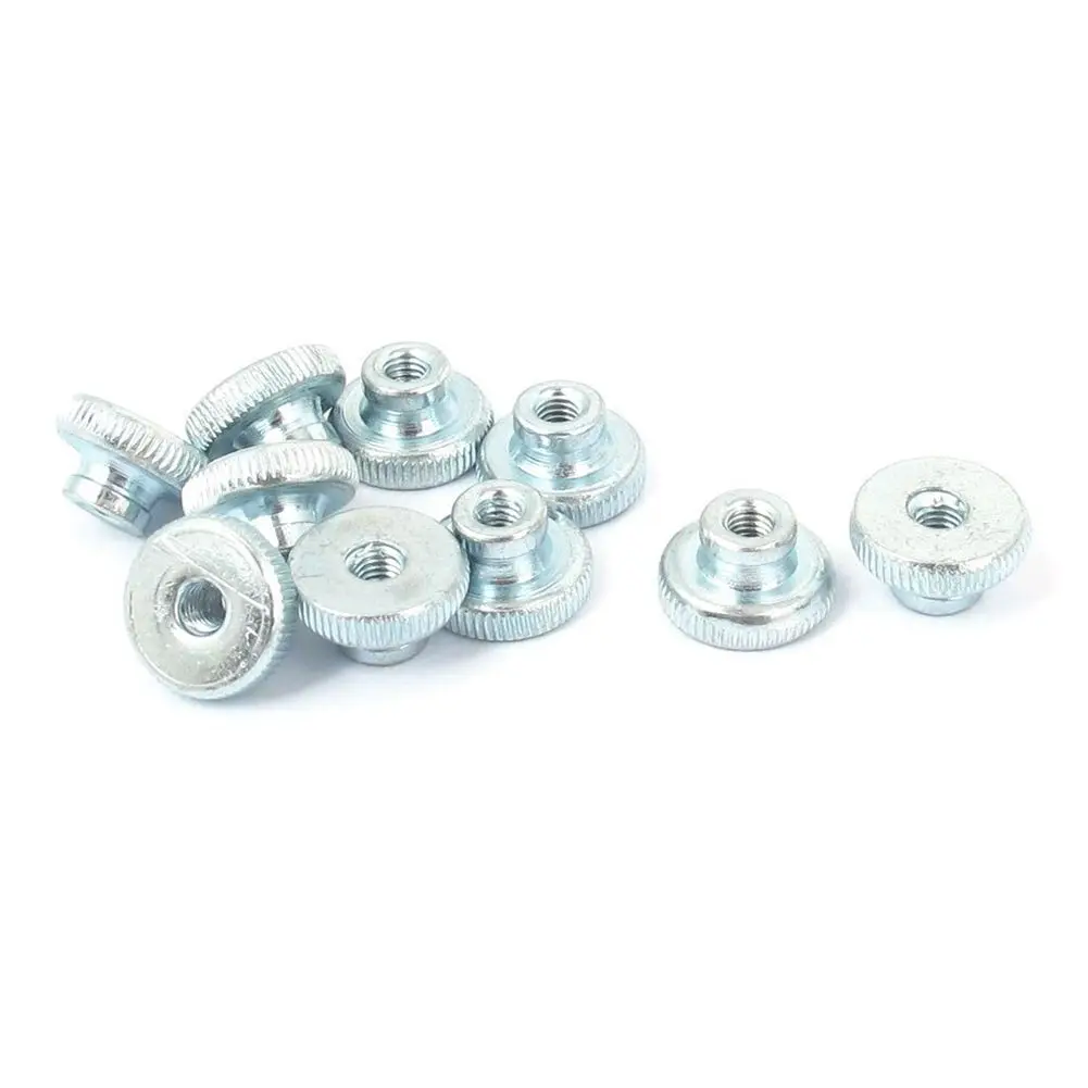 Metal Knurled Head Thumb Nut Fastener Silver Tone M3 10 Pcs|thumb nut ...