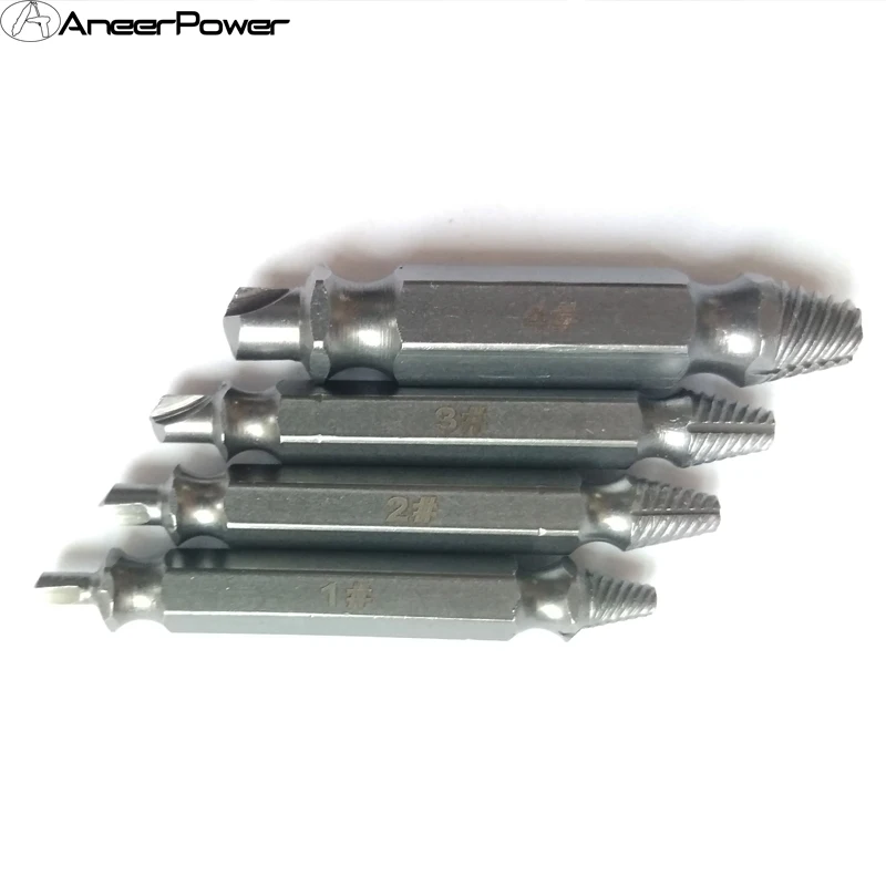 4Pcs Screw Mini Extractor Drill Bits Electric Carpentry Hand Tool Easy ...