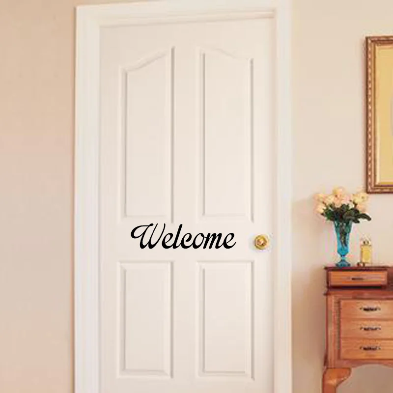 Personalized Wall Stickers Welcome Door Stickers Word Vinyl Decals ...