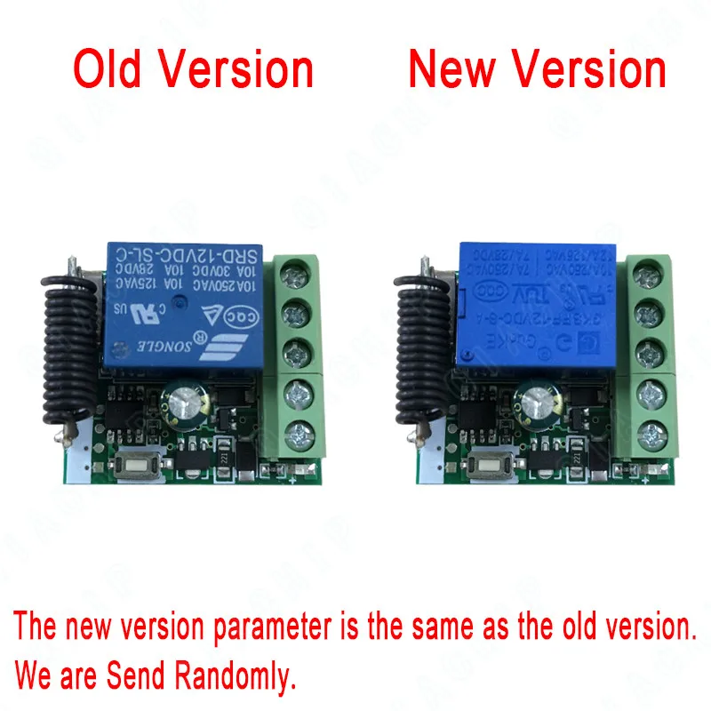 433mhz 1 channel wireless remote control relay switch module learning ...