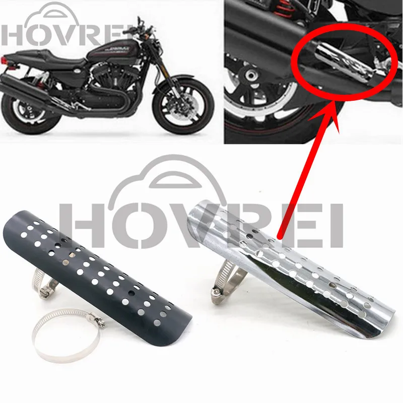 Universal Motorcycle Exhaust Muffler Heat Shield Cover Heel Guard ...