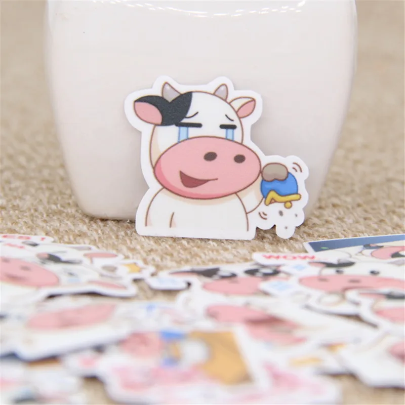 40 Pcs/lot Meng cow expression Sticker Decal For Phone Car Case ...
