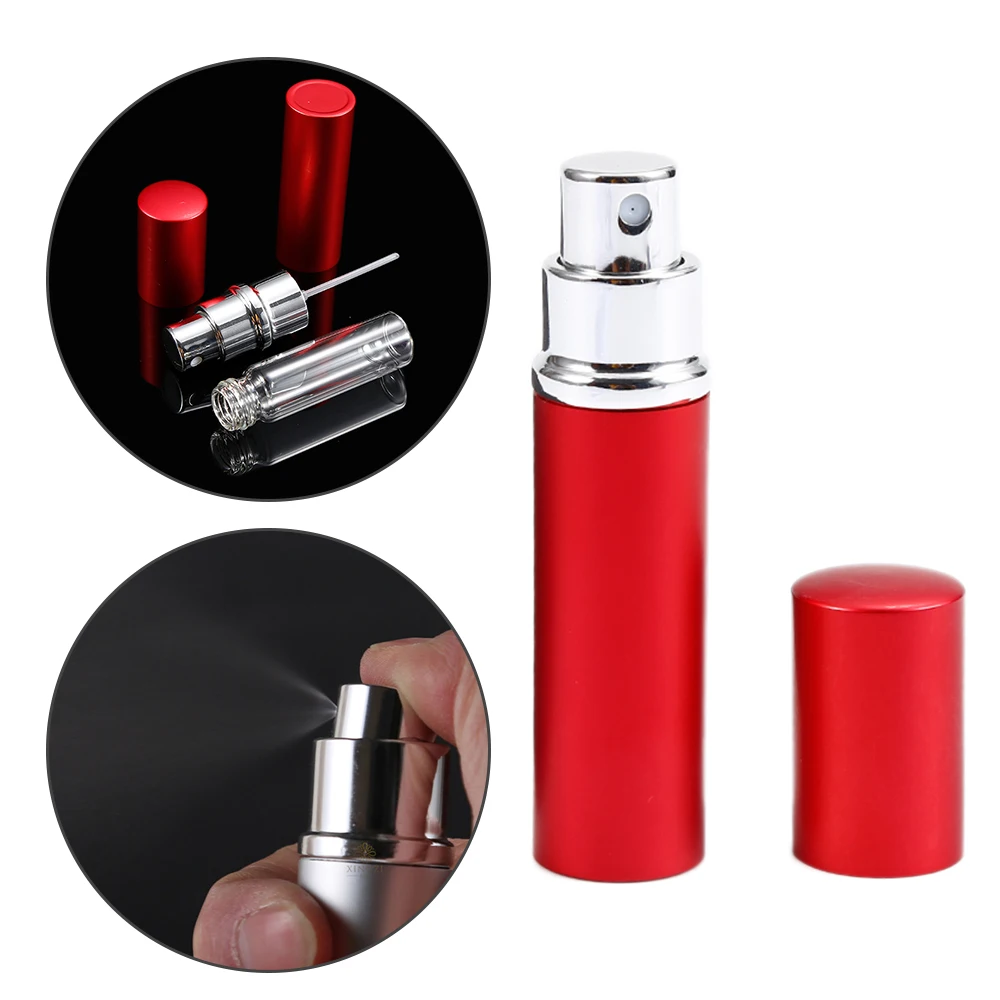 1PC 5ml Aluminium Shell Empty Glass Atomizer Bottle Refillable Perfume ...