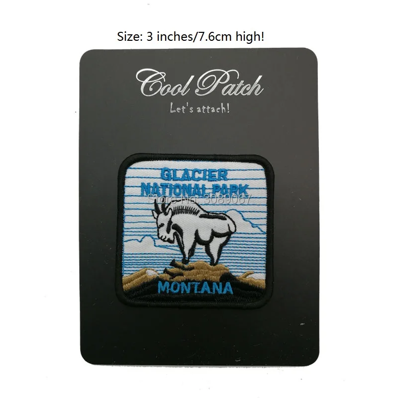 GLACIER-MONTANA-MOUNTAIN-GOAT-NATIONAL-PARK-Travel-Souvenir-Patches ...